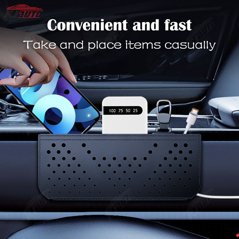 Subaru Portable Perforated Storage Bag Adhesive Leather Trash Can Large ...