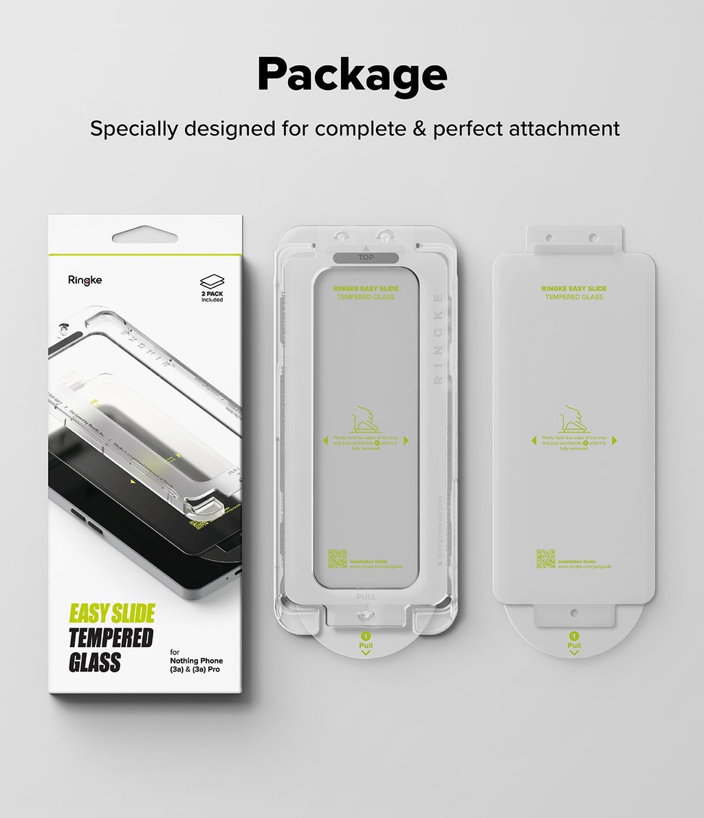 Ringke Easy Slide Nothing Phone 3a / 3a Pro Tempered Glass [2 Pcs Pack ...