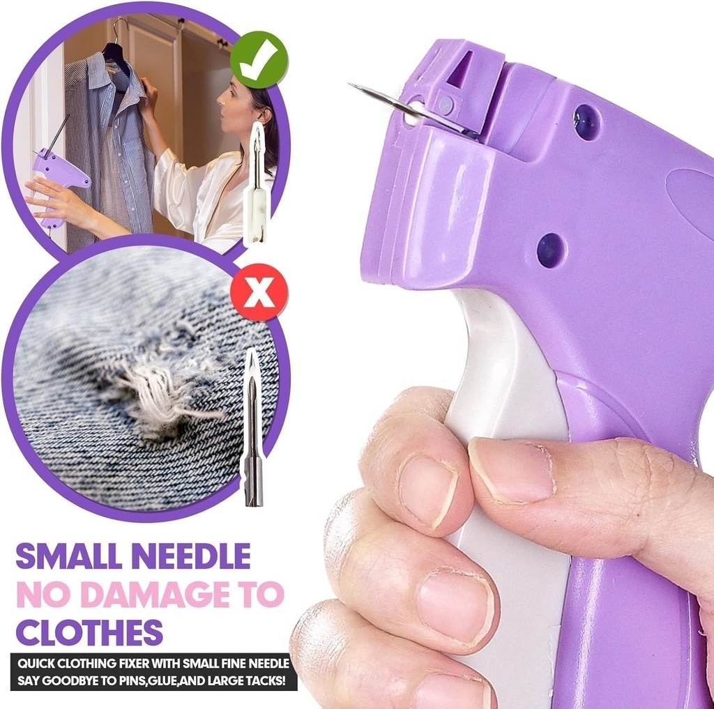 Fine Stitch Gun for Clothes, Stitchy Quick Clothing Fixer, Clothing ...