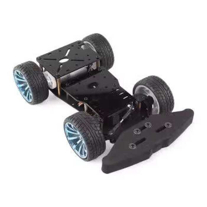 Ackermann car metal chassis server running back wheel drive 4-wheel 2WD ...