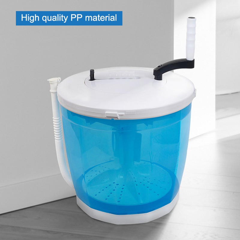 Manual Hand Crank Mini Washing Machine Portable Non-Electric Compact ...