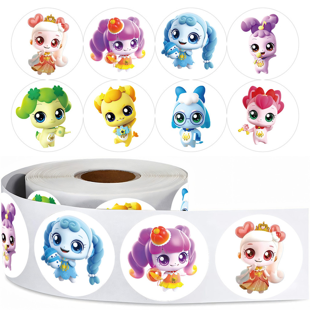 500 Pcs / Roll Cute Catch! Teenieping Cartoon Sticker Circular Gift ...
