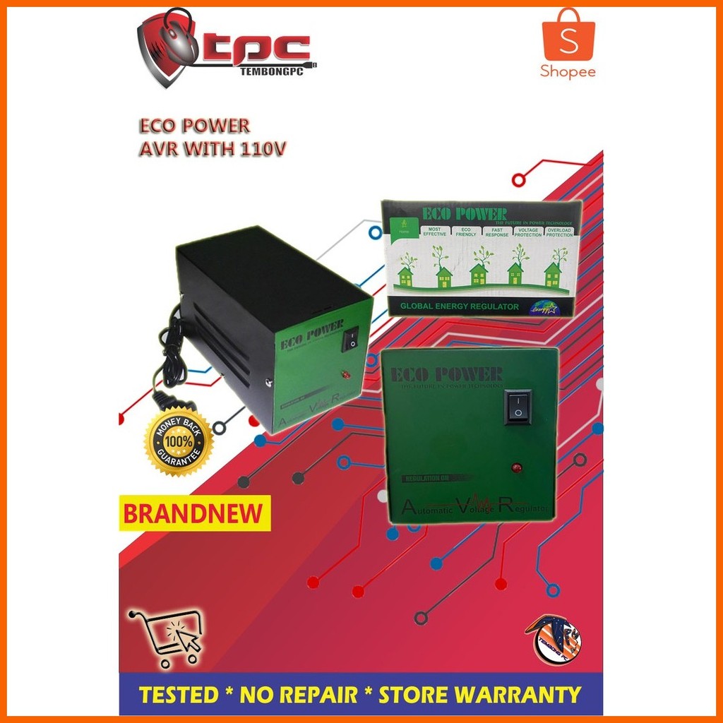ECO POWER 220 AVR WITH 110V for PC | Shopee Philippines