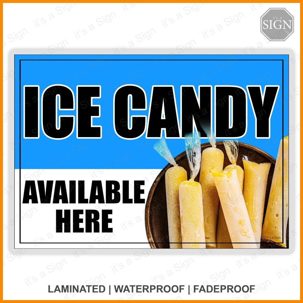 ¤ Ice Candy Sari Sari Store Sign - Laminated Signage - A4/A3 Size ...