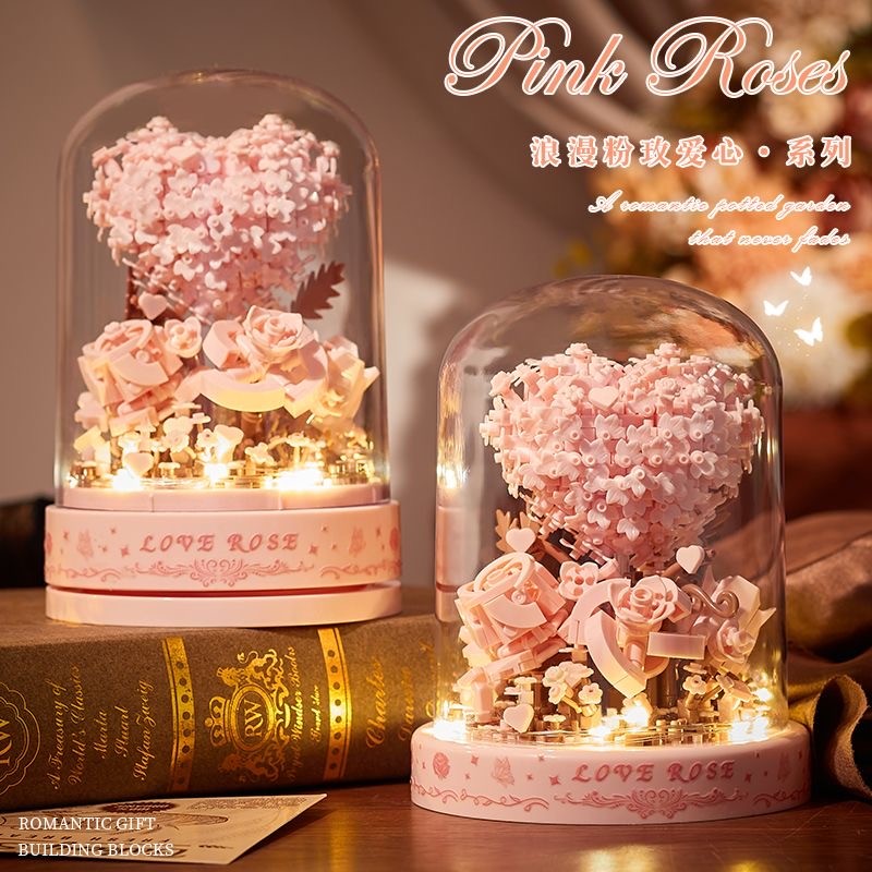 Flower Music Box Cherry Blossom Tree House Bricks Set Assembled Toys ...