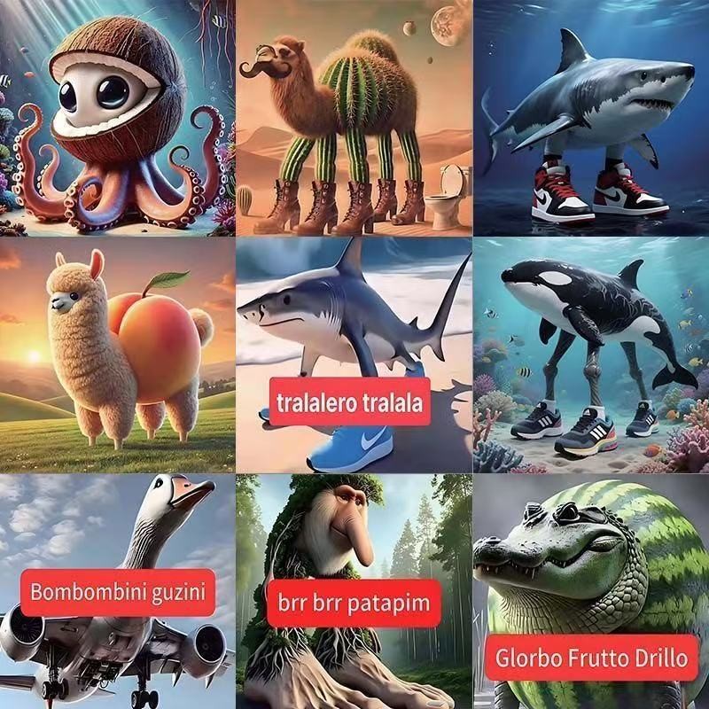 65pcs Tung Tung Tung Sahur waterproof Stickers Toy Tralalero Tralala ...