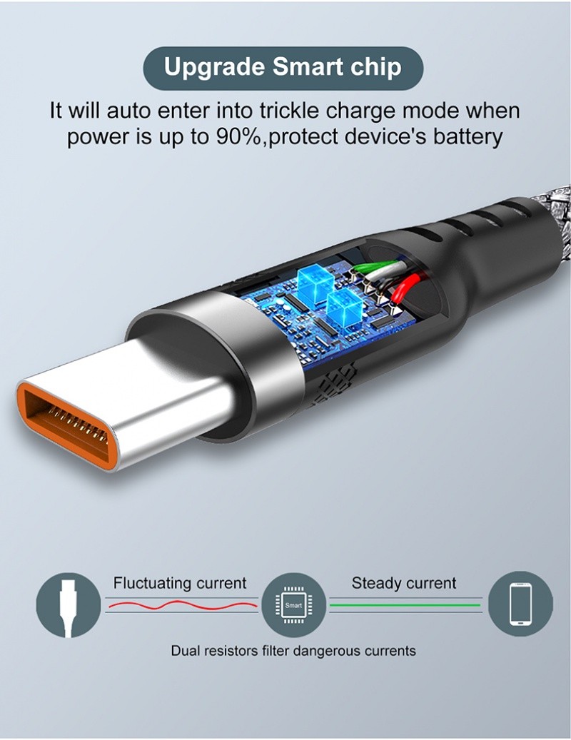 3m 5m 8m 5A USB Type C IOS Micro USB Cable Ultra Long Mobile Phone Fast ...