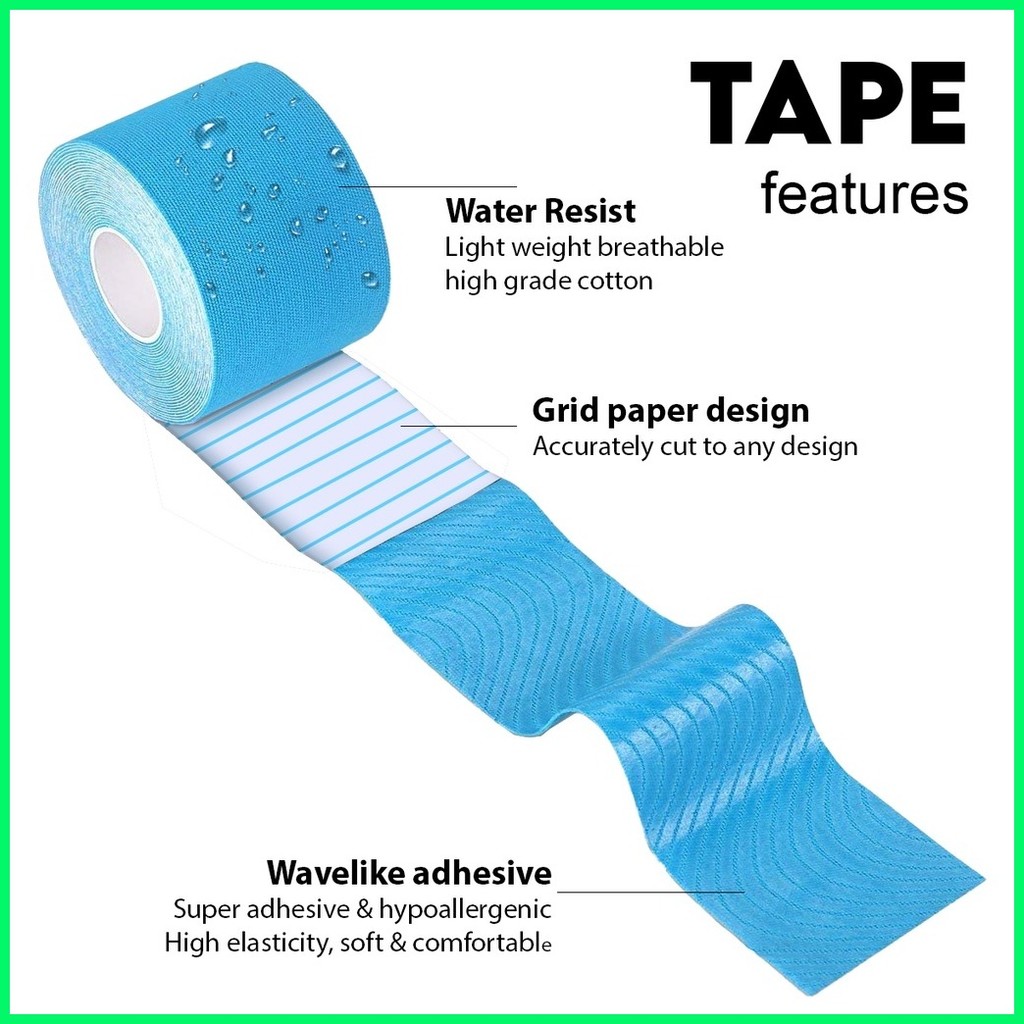 ☸ ☾ Kinesiology Sports Muscle Tape Original Waterproof Rocktape Pre Cut ...