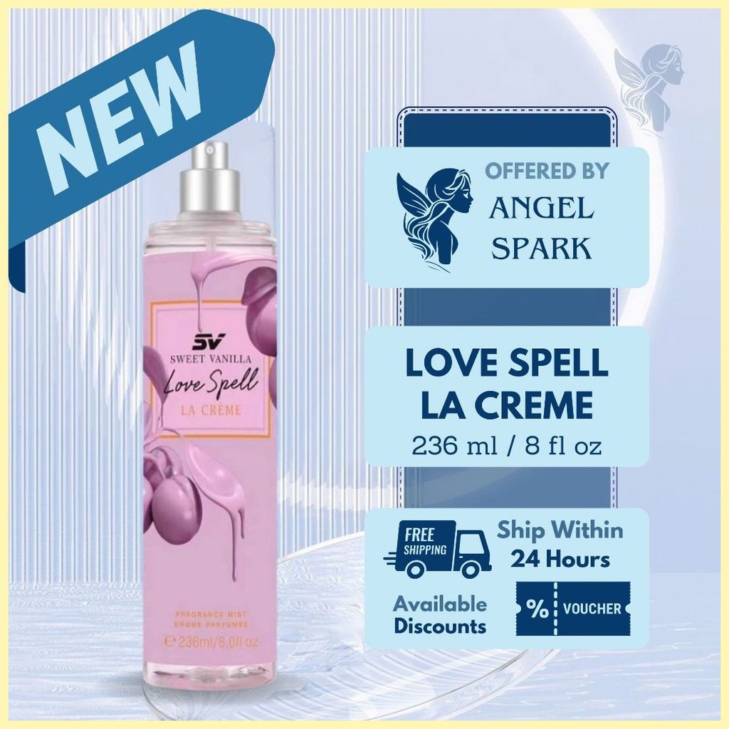 Angel Spark Sweet Vanilla Love Spell La Creme Fragrance Mist Brume ...