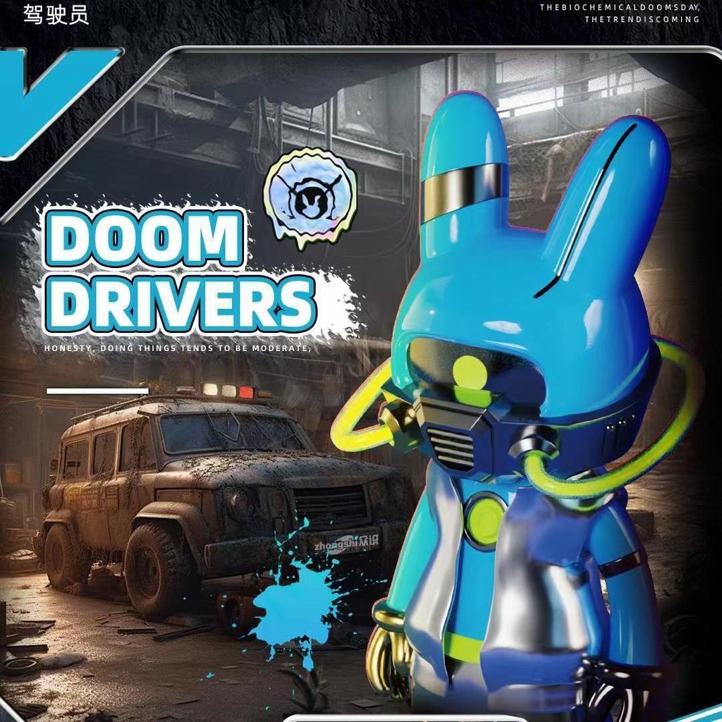 Genuine WASATOY Apocalyptic Rabbit Blind Box Trendy Figure Large Size ...