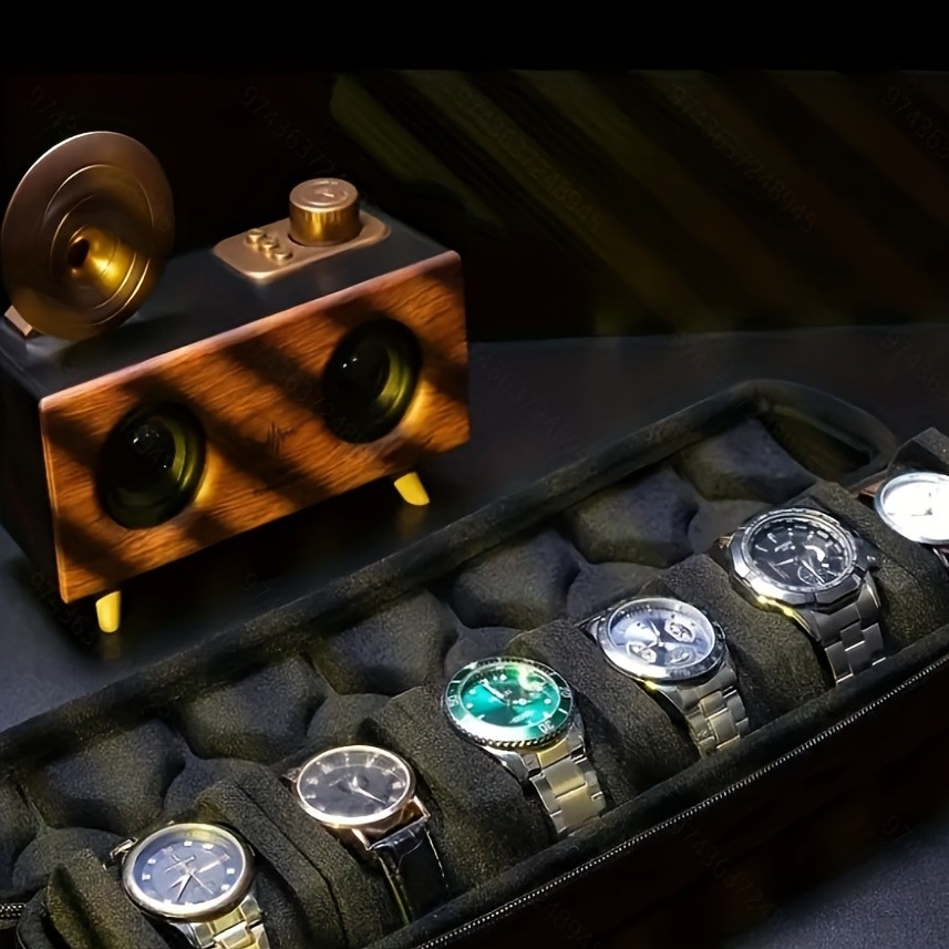 6 Slots Watch Organizer Box For Men Or Women Watch Portable Travel Case ...
