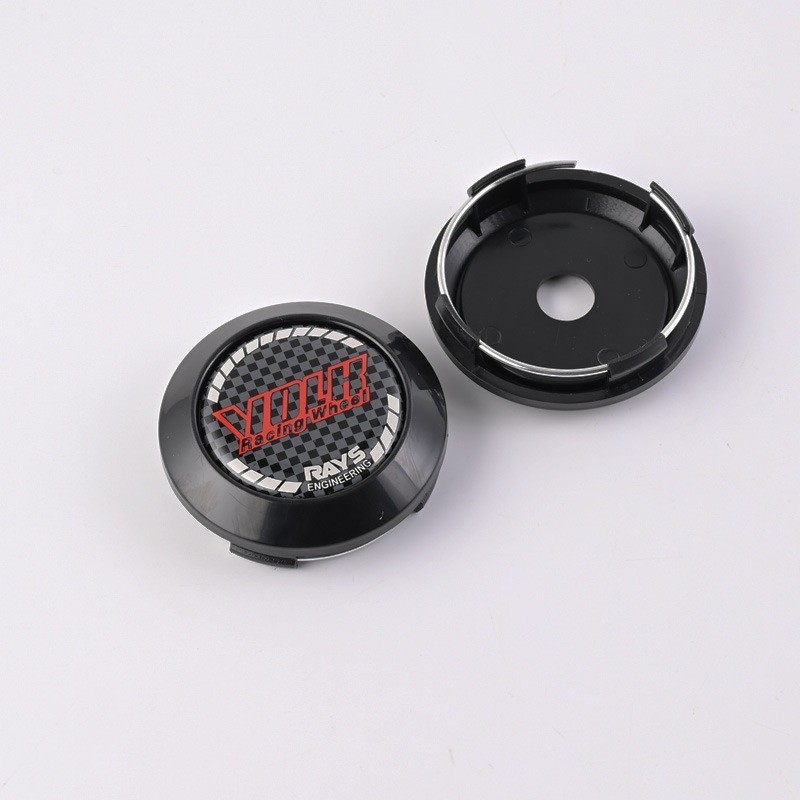 4PCS 64MM/60MM Car Wheel Center Caps Red Logo Fit For Rays Volk Racing ...