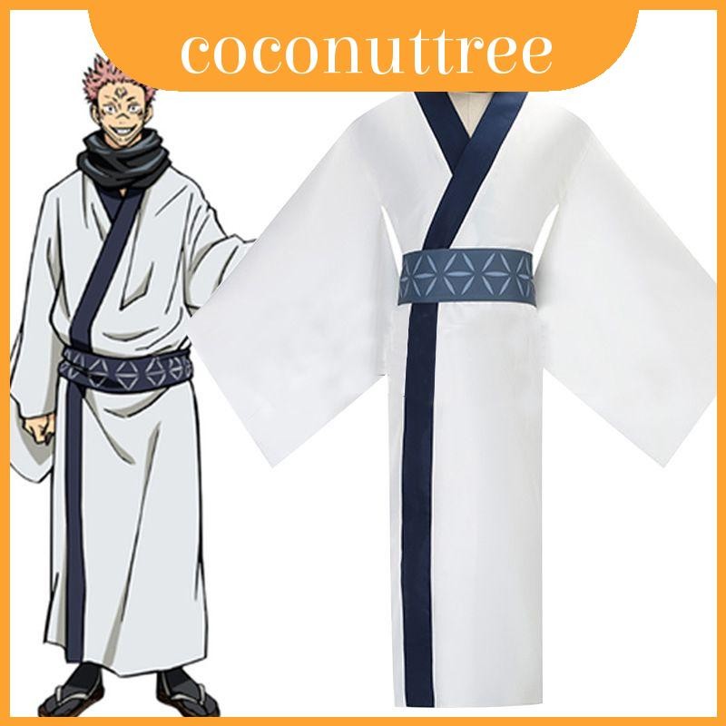 Kaisen Ryomen Jujutsu Sukuna Cosplay Costume Set With Kimono Scarf And ...