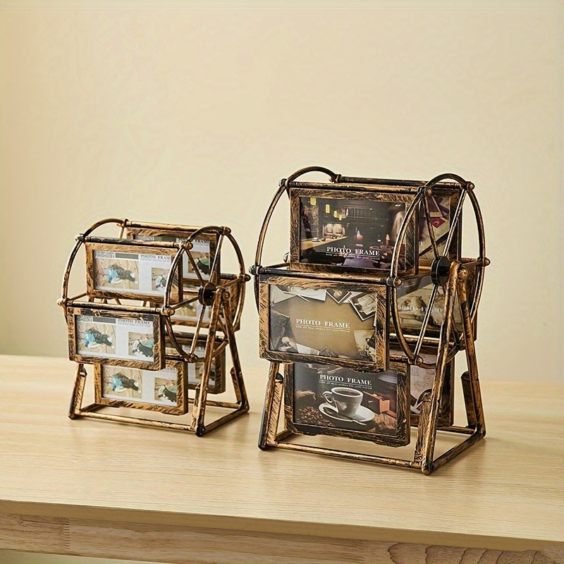 1pc Creative Rotatable Ferris Wheel Photo Frame, Needs To Be Assembled ...