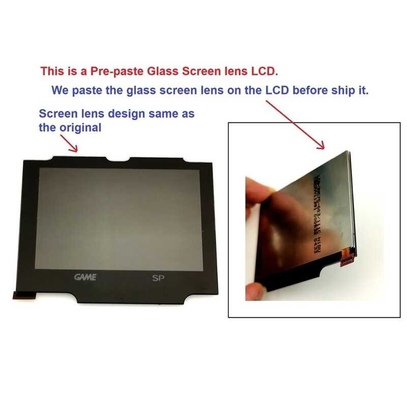 SP IPS GBA V2 Backlight LCD Screen 10 Levels Brighess Kits With Pre-Cut ...