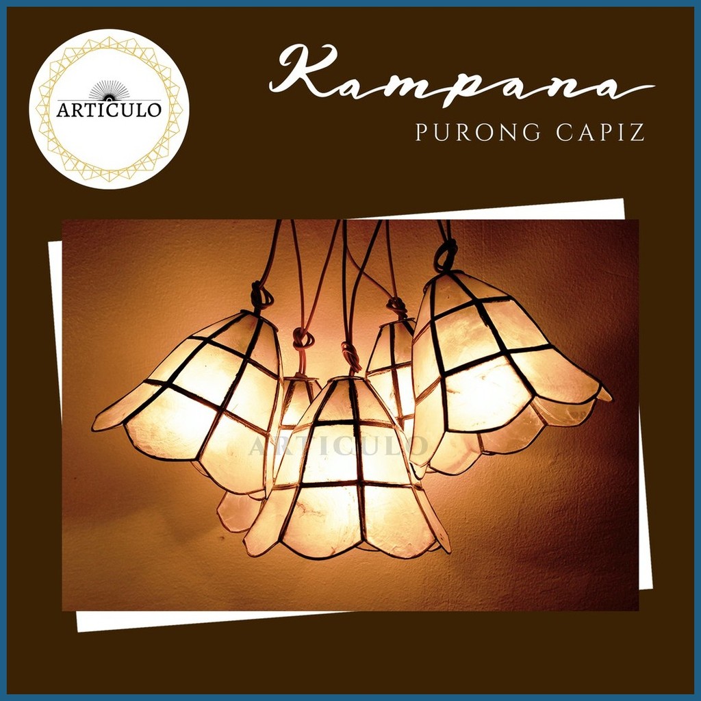 ARTICULO capiz light: 4inch KAMPANA ( authentic capiz bell WITH LIGHTS ...