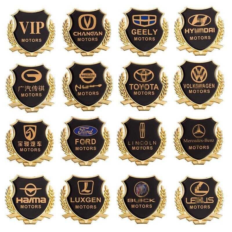 Isang pares logos window modifikadong metal kotse, stickers sa VIP 3D ...