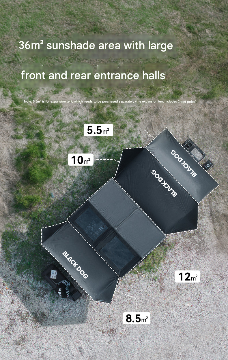 Blackdog BLACK SOAR AIR 12.0 Inflatable Cabin Style Tent 210D Black ...