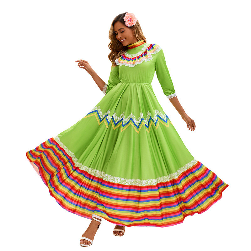 Stage Performance Dress Up Playing Spot Five-color Mexican Ethnic ...
