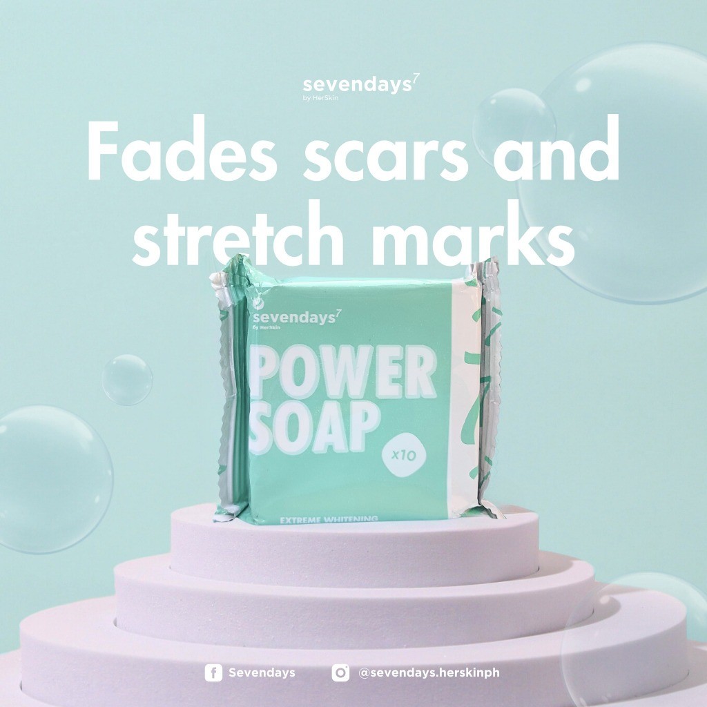 ♥️ 3pcs Sevendays Power Soap 10x Extreme Whitening Scar Fader Collagen ...
