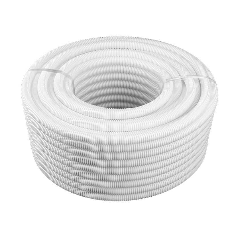 plastic White PVC corrugated pipe flame retardant conduit 16/20/25/32 ...