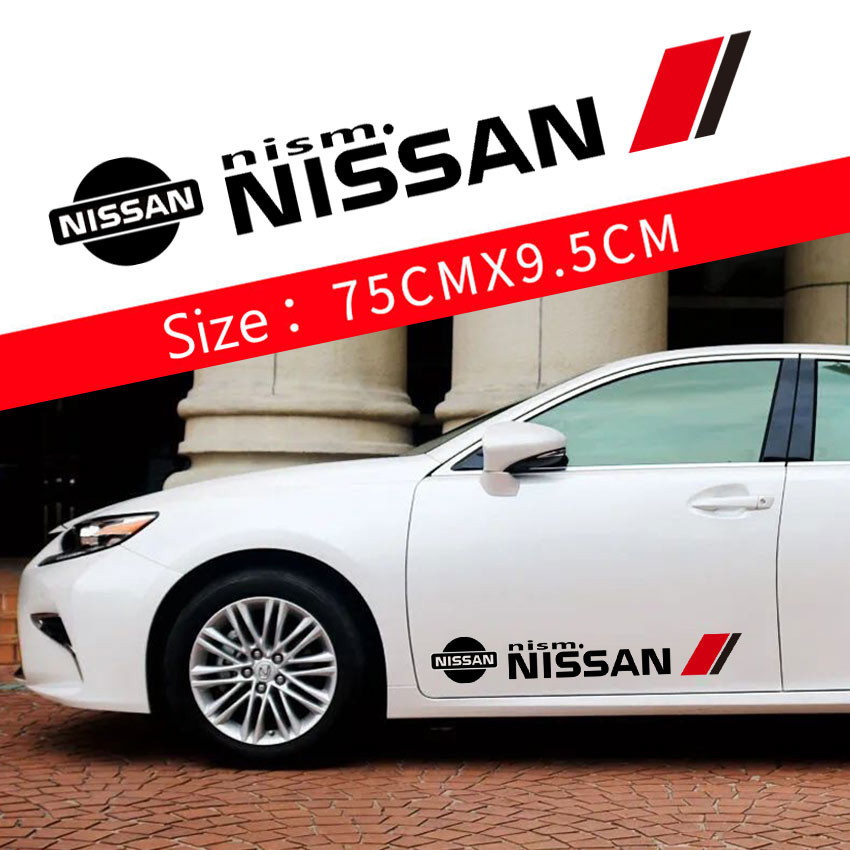 2Pcs Car Side Door Stickers Vinyl Logo Film Auto DIY Decals Automobile ...