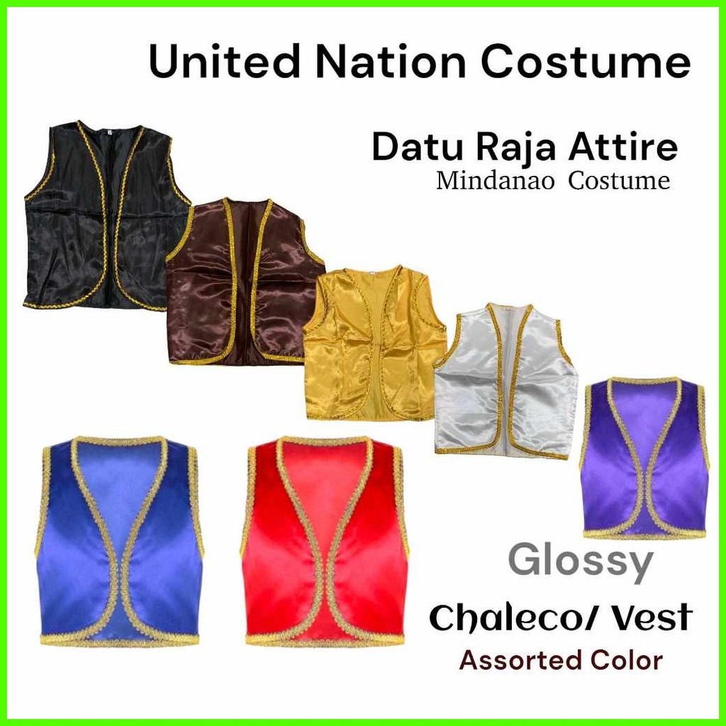 D Afthree Costume for United Nation Muslim Datu Mindanao Attire Chaleco ...