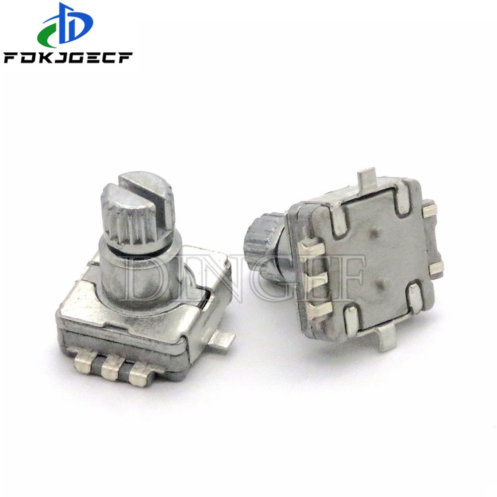 5PCS/LOT Rotary Encoder Switch EC11 With Push Switch 5Pin SMD Type ...