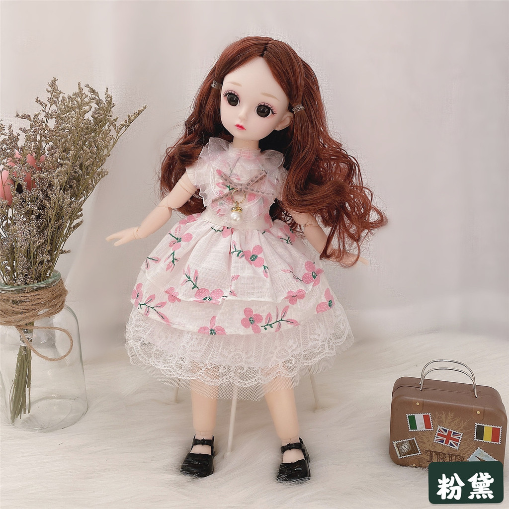 A0659-30cm Fat Body Doll Little Princess Set 3D Eye 12 Joints 6 Points ...