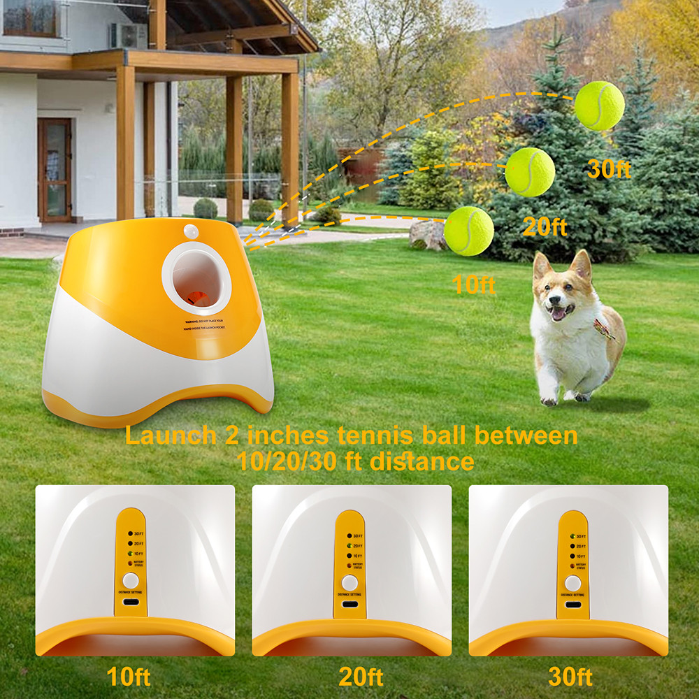 Automatic Throwing Machine Catapult For Dogs Pet Toys Tennis Launcher ...