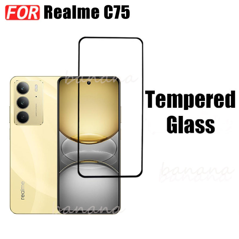 3 IN 1 Realme C75 Tempered Glass Film For Realme C61 C63 Note 60 Full Cover Screen Protector ...