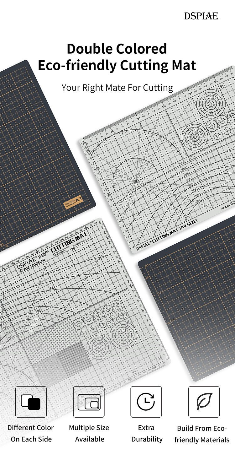 DSPIAE AT-CA Model Cutting Mat Double-Sided A4 A3 A2 for Gundam Gunpla ...