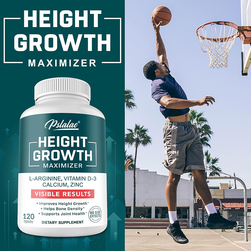 Pslalae Height Growth Supplement, Calcium, Vitamin D3 and Zinc Blend ...