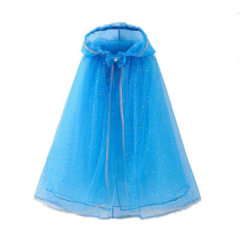 Princess Girls Costume Cloak Hooded Anna Elsa Cape Aurora Rapunzel ...