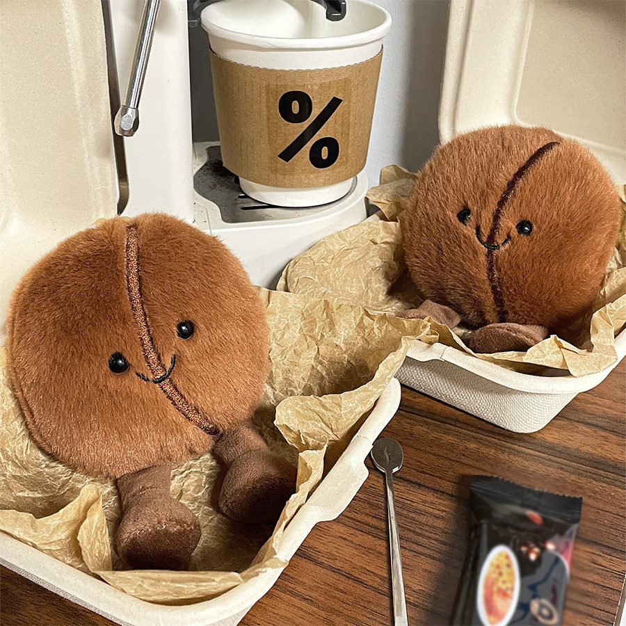 Sweet Bean Coffee Plush Doll Charming Short Plush Toy Great Birthday ...