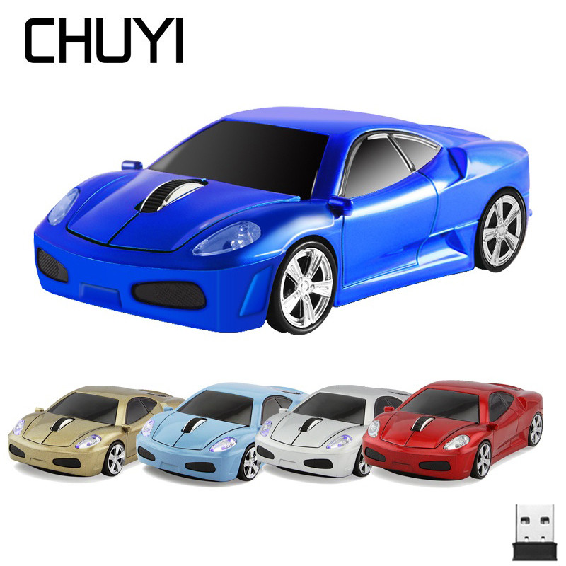 Creative Sports Car Wireless Mouse Ergonomic Optical Mouse 1200 DPI USB ...