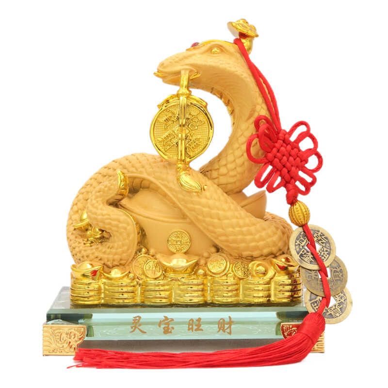 BWinka 5 2025 Feng Shui Chinese Snake Zodiac Year Golden Resin ...