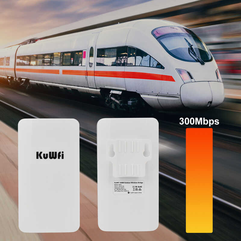 Router Kuwfi 300Mbps Bridge Outdoor P2p 1Km Wireless Wifi Repeater CPE With 24V POE Adapter For ...