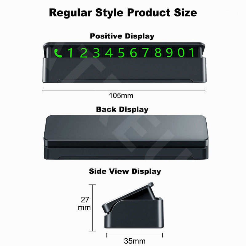MG Car Phone Number Display Luminous Plate Holder Car Temporary Parking ...