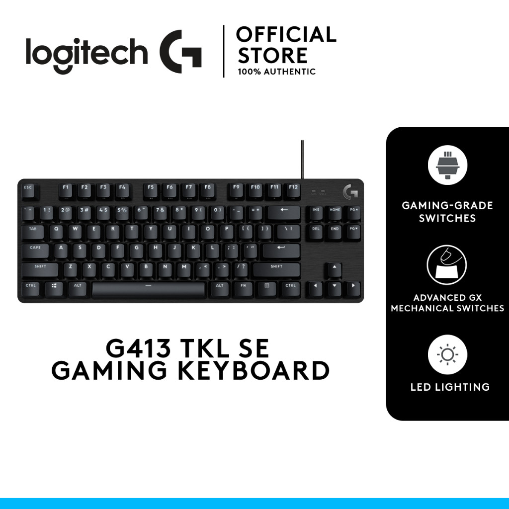 Logitech G413 Gaming Keyboard TKL SE Mechanical -Tactile Mechanical Switch Anti Ghosting 920 ...