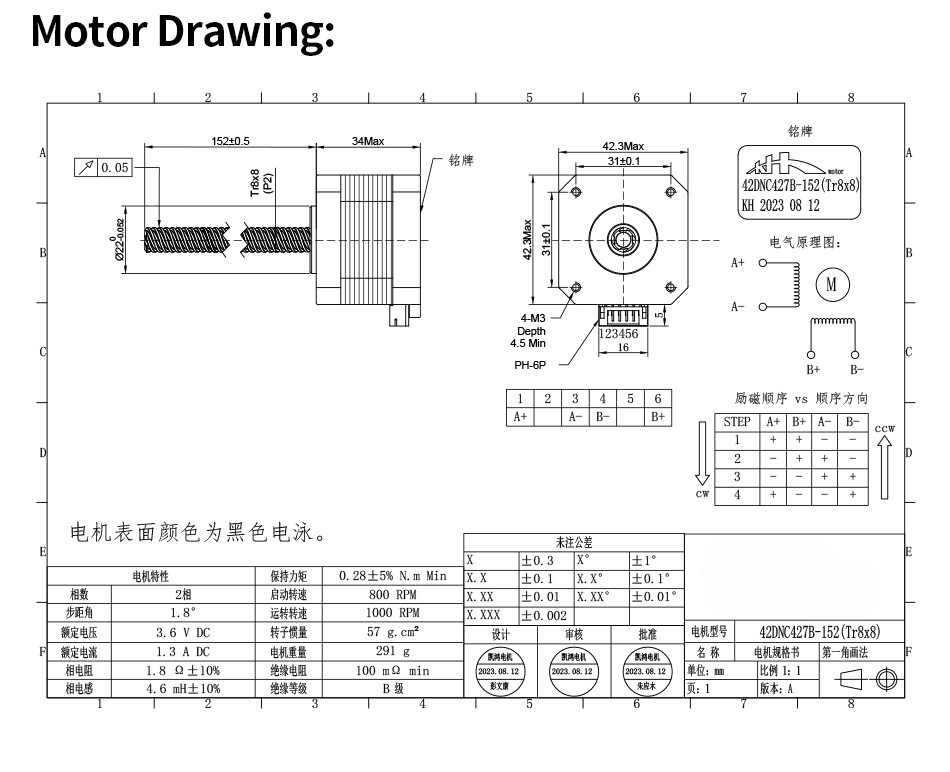 Nema 17 Linear Hybrid Stepper Motor Thread Rod Micro Linear Sliding ...