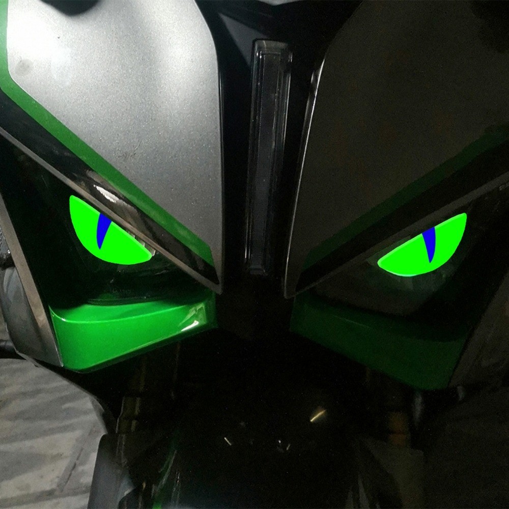 Night Safety Driving 3D Luminous Devil's Eye Motorcycle Headlight ...