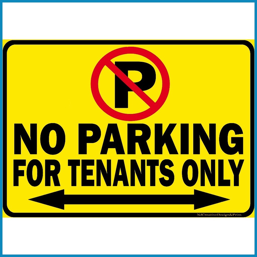 No Parking For Tenants Only Signage | Shopee Philippines