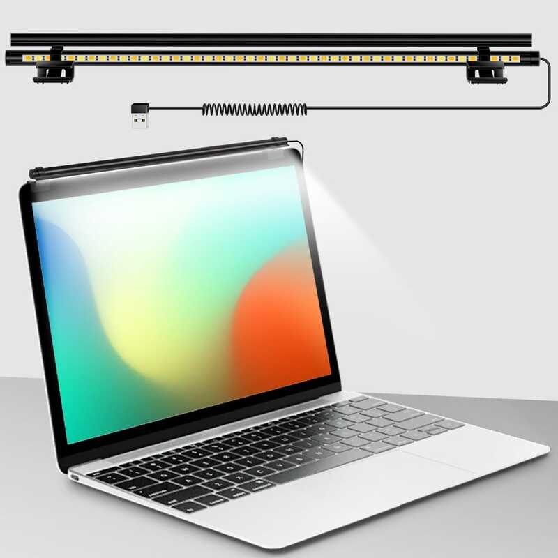Baseus LED Desk Lamp Screen Bar Light PC Computer Laptop Hanging Table ...