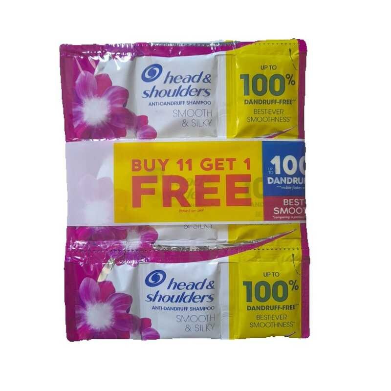 Head & Shoulders Smooth & Silky Shampoo 12ml (12 sachet) | Shopee ...
