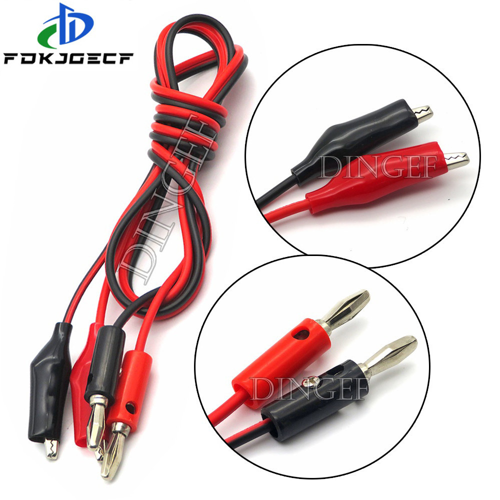 1Meter electrical Alligator Clips cable Jumper Wire DIY Test Leads ...