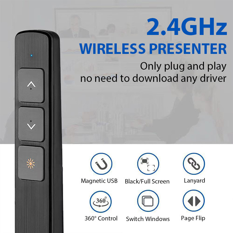Wireless Laser Pointer Presenter USB Remote Control Presentation Laser ...
