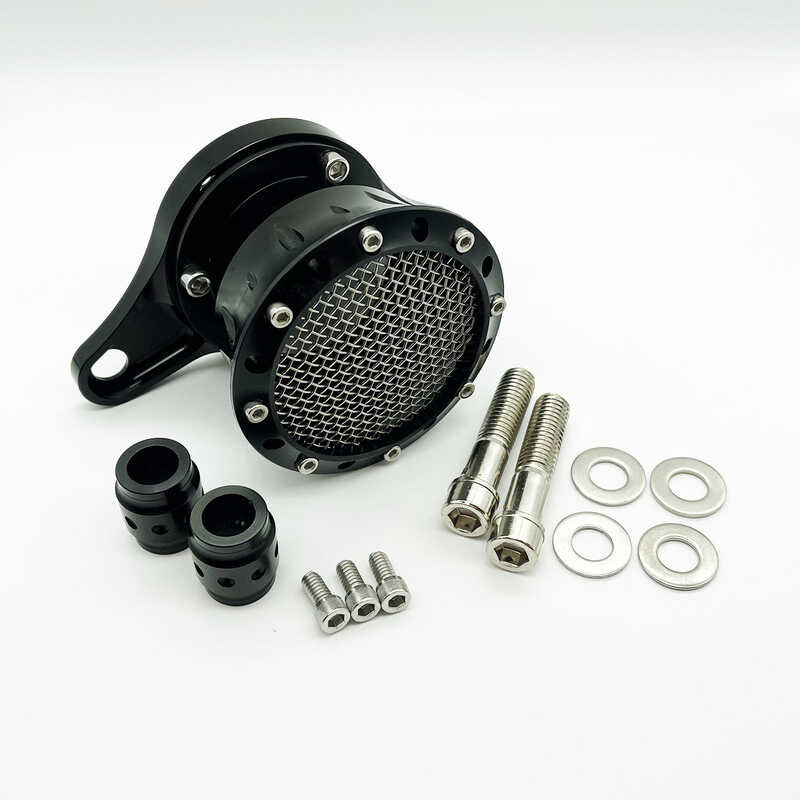 LY Motorcycle Velocity Stack Cleaner Air Filter Intake Black Chrome For ...
