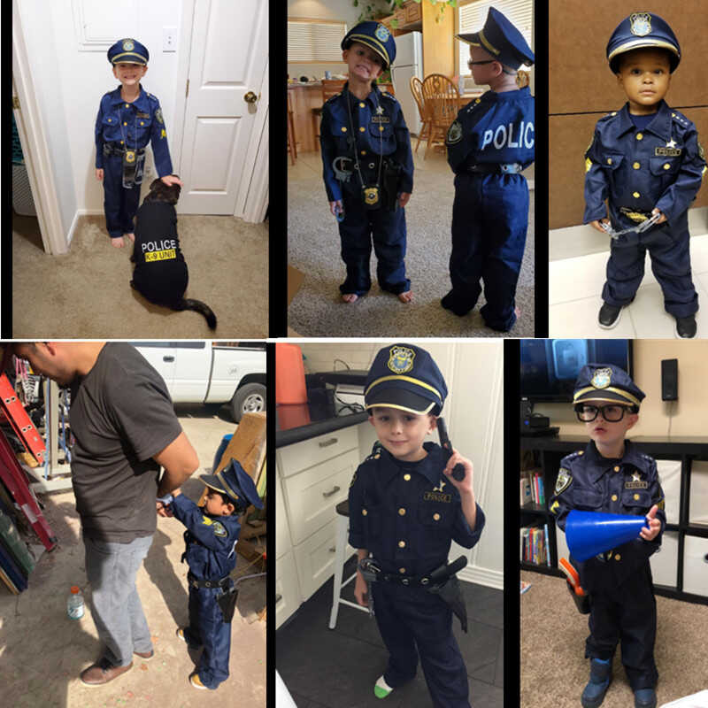 Mga Batang Pulis Kostum Set - Jacket, Pants, Justice Hero Boys Police ...