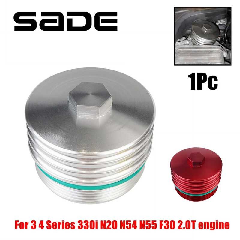 Car 1 Oil Cover Cap Shell Forged Aluminum Alloy Filter Housing Fit For ...